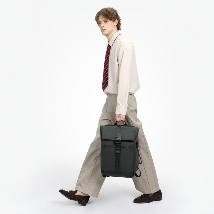 Herman Pro Half-Roll Top Backpack-Green | Travel Backpack | Nayo Smart